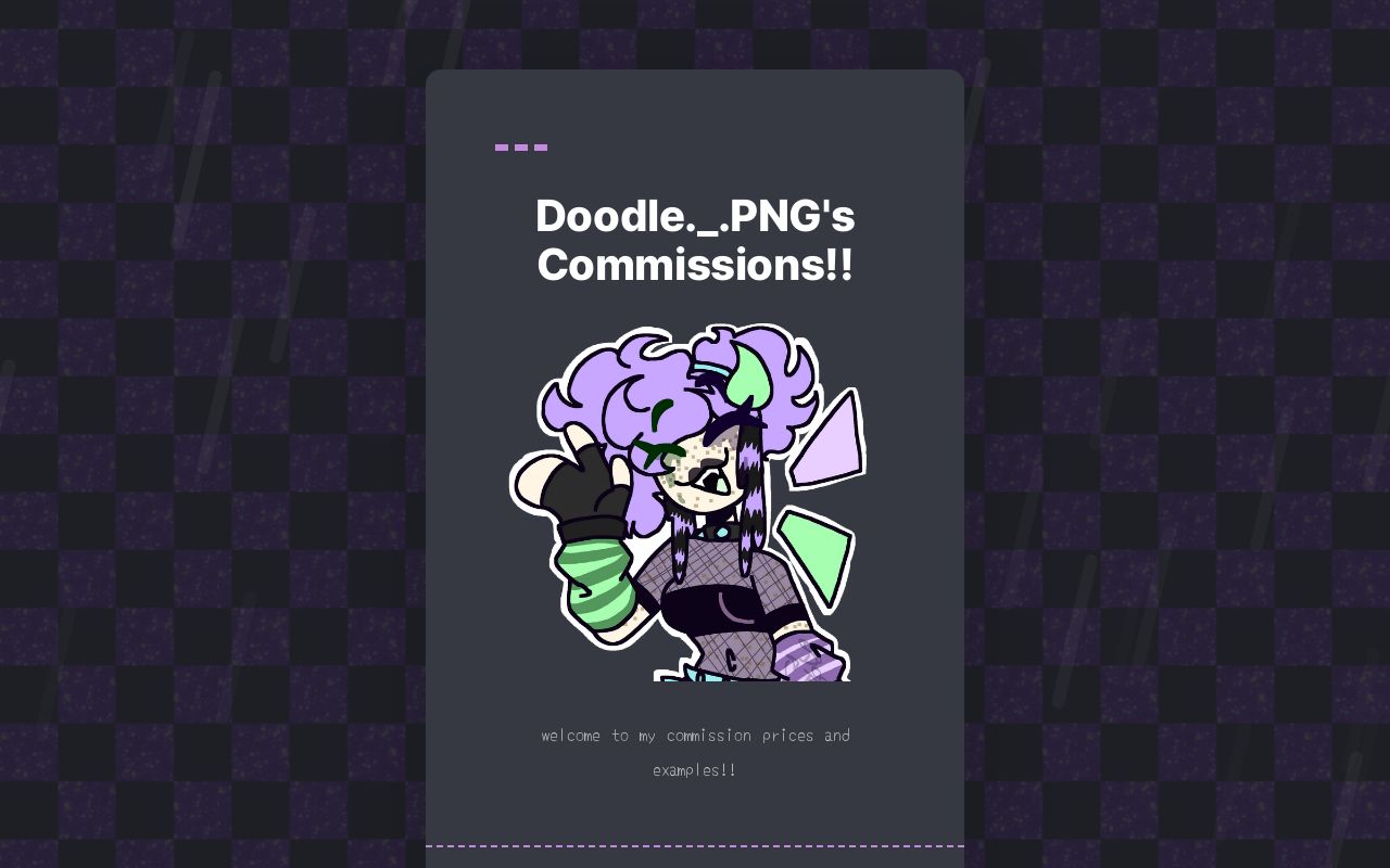 Doodles Commissions carrd